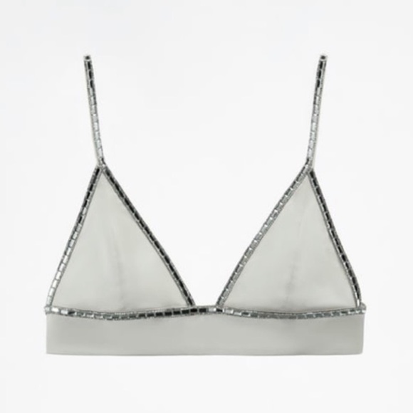 Zara | Tops | Zara Embellished Bralette | Poshmark